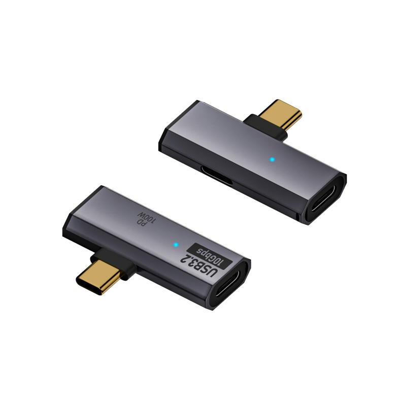 2 in 1 USB C延長アダプター Type-C 変換アダプタ PD 100W 20V 5A 高速充電 USB3.2 10Gbps 高速データ転送 軽量 ポータブル 安定した伝送 Phone 15/15 Plus/15 Pro、MacB...