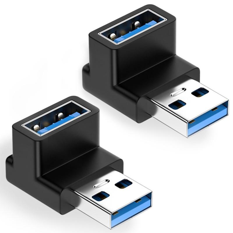 USB l字 3.0 アダプタ 2個セット ライトアングル変換 10Gbps 高速 コンパクト 軽量 耐久性 プラグアンドプレイ ノートパソコン カーチャージャー タブレットPC キーボード マウス USBフラッシュ ✅ 90度L字設計でス...