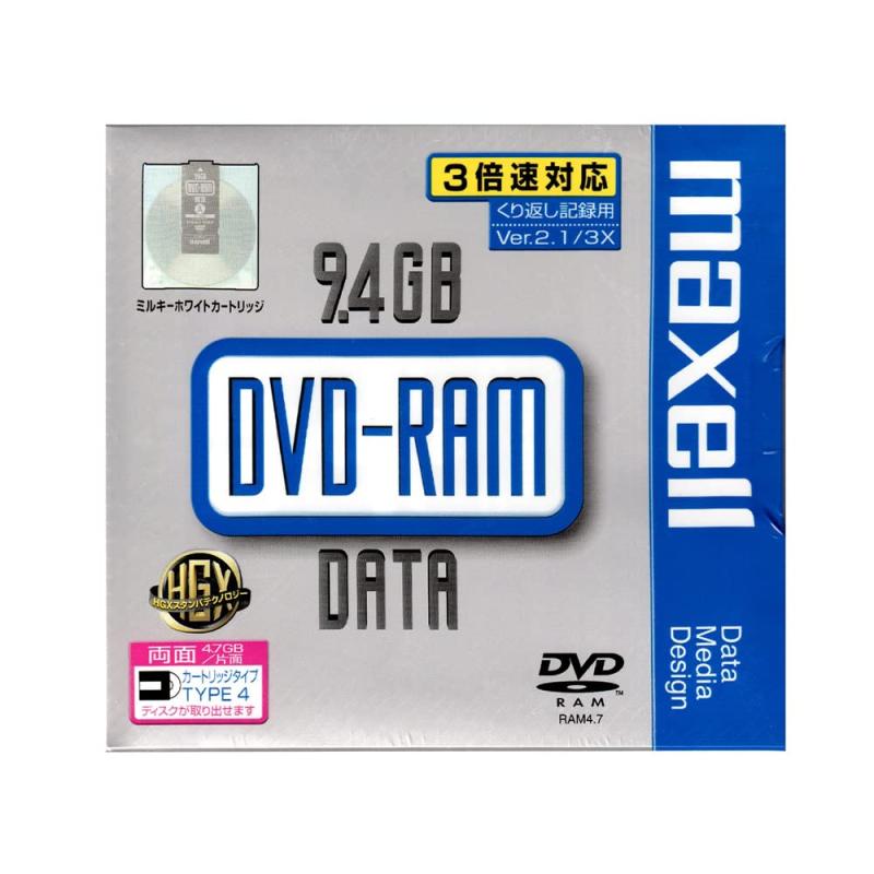 DRMC94B.1P入数：1著作権保護：非対応規格：DVDメディアRAM / 容量(GB)：9種類：PC用 / 記録面：両面1層 / 3倍速盤面印刷：不可