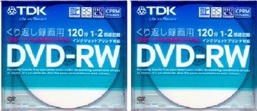 TDK DVD-RW 繰り返し録画用120分繰り返し録画用120分録画可能記録速度：1～2倍速記憶容量：4．7GB（片面）インクジェットプリンタ対応。 水性ペンで、手描きができます。