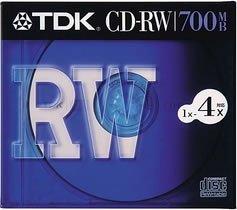 TDK CD-RWデータ用700MB 4倍速10mm厚ケース入り [CD-RW80S]規格:CD-RW種類:PC用 / 4倍速入数:1盤面印刷:不可
