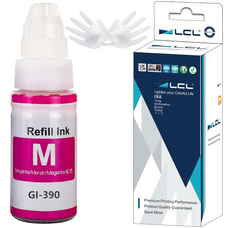 LCL Canon用 キャノン用 GI-390 GI-390M 互換インクボトル (1パック マゼンタ 顔料 70ML) 対応機種:PIXMA G3310 G1310【購入注意】本製品を正常に使えるために、以下の商品の説明をご確認の上、ご購...
