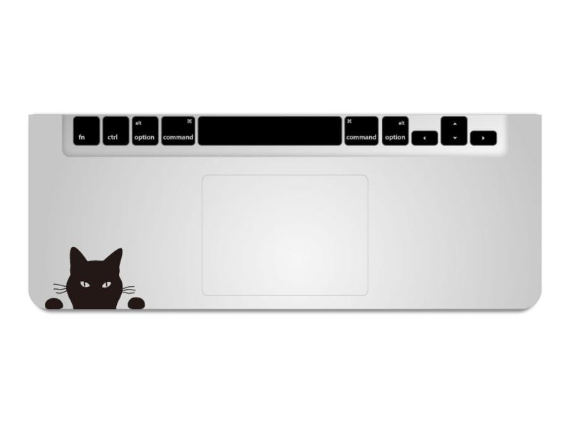 カインドストア MacBook Air/Pro 11 / 13インチ マックブック ステッカー シール 猫 黒猫 トラックパッド Trackpad SOON M631X