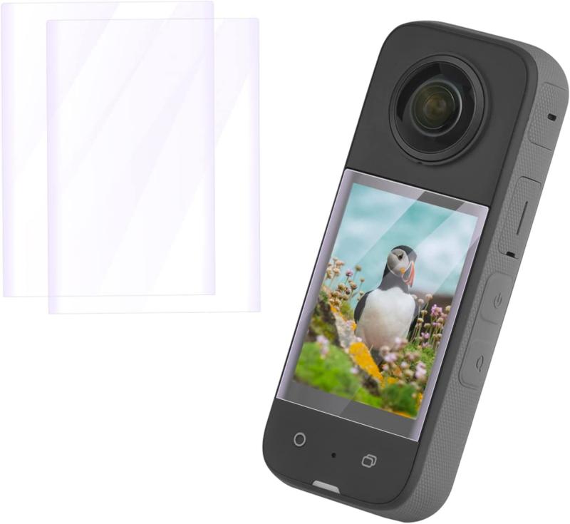 【2枚入り】Insta360 X3 用の 保護フィルム 抗菌 超透明 光沢 クリア フィルム 画面保護シート⭐対応機種：Insta360 X3⭐高透過率フィルム：透過率が99.9％の極薄型PET材質採用し、透明度が高く、液晶画面の鮮明さを保...