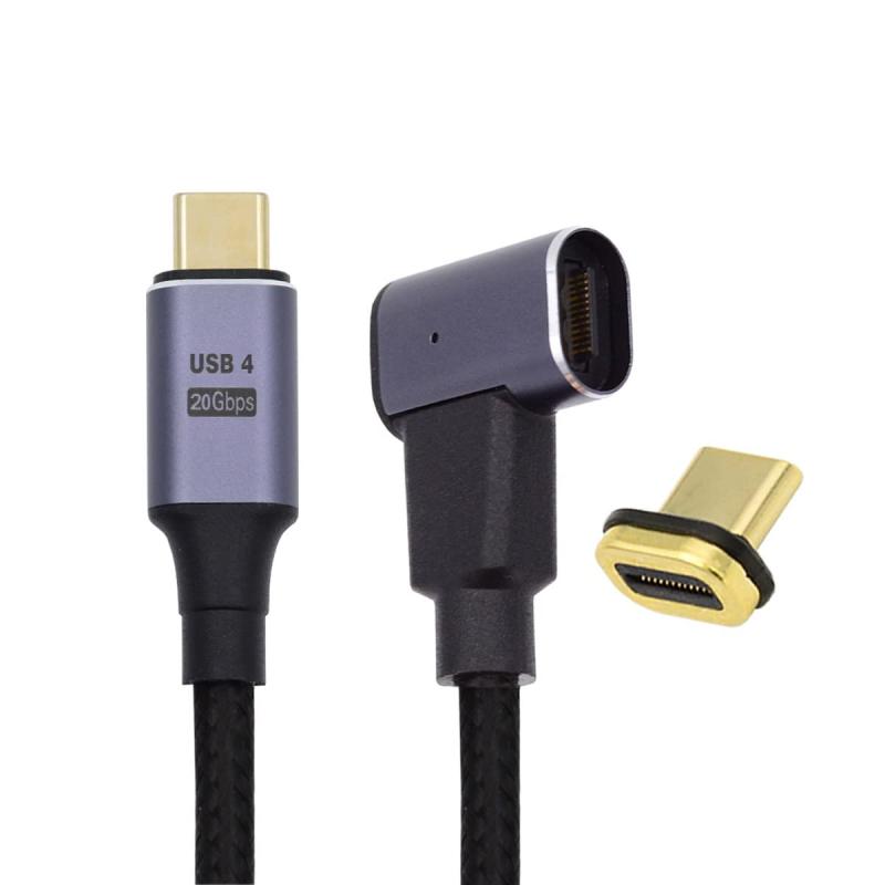 Cablec磁気コネクタ20 Gbps USB 4ケーブル、100 W充電と8K@60Hz 5K@60Hz米国b 4.0このUSB 4 Type-Cケーブルは、Mac Pro 202020192018、XPS、Chrome Book、その他...