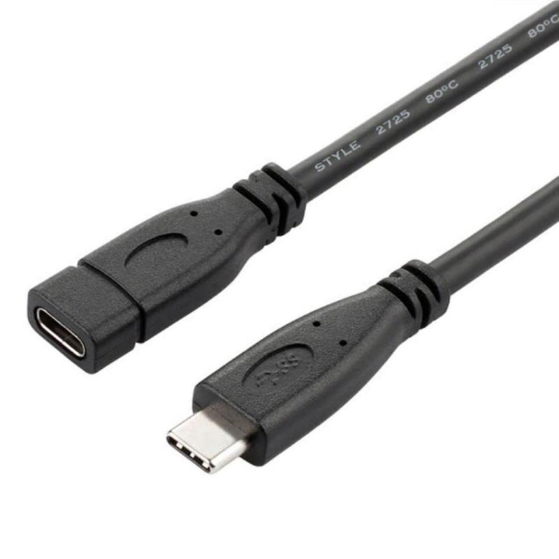 chenyang USB C延長ケーブル USB 3.1 Gen 2 10Gbps オス-メス 高速充電データ転送延長ケーブル 0.2M