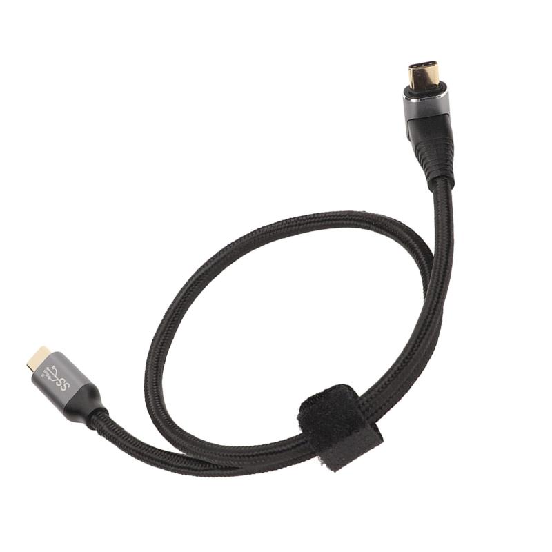 Steam デッキ用 90 度 USB C ケーブル、タイプ C 3.1 Gen2 リンクケーブル、PD100W 4K@60Hz をサポート、高速データ転送と高速充電プロフェッショナルな製造: Steam Deck 特別データケーブル用 9...