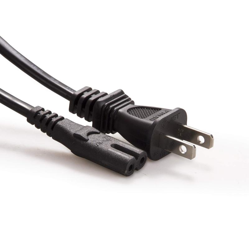 LVSUN PSE認証规格品 1.5mノートパソコンアダプター 家電製品用（2ピンソケット 2ピンプラグ）125V-7A 対応耐熱 HVFF 2×0.75㎟全長 約 1.5mPSE認証マークあり期限：1年間、カスタマーサポート、万が一商品不...