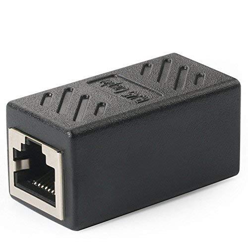 Homefunny 2個入り RJ45 LANケーブル用中継コネクタ コンパクト ギガビット RJ45 延長 コネクタ プラグ 8P8C メス-メス適用回線:RJ-45コネクタを装備したUTP/STPケーブル2ショートのRJ45 netwr...