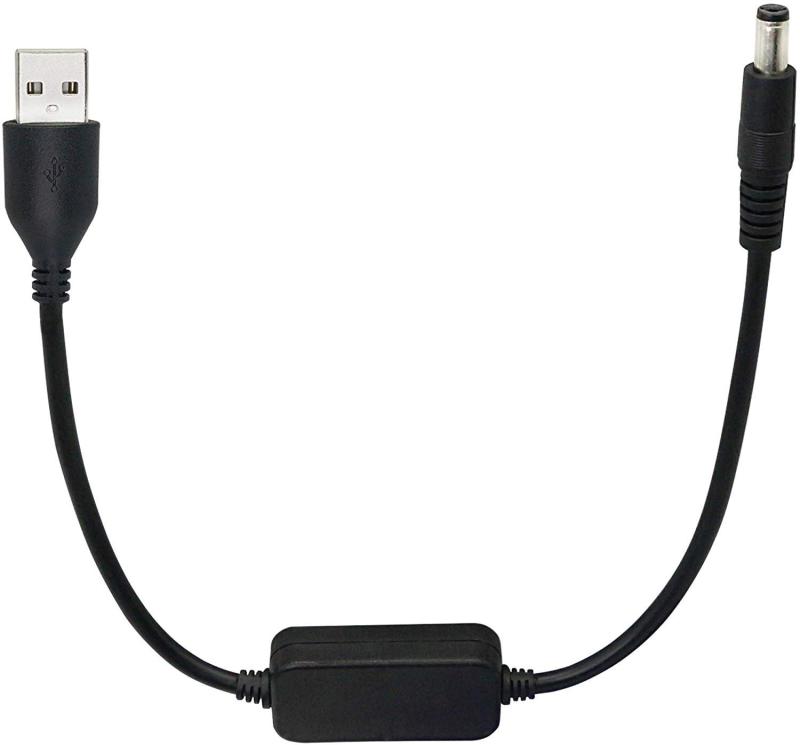 SinLoon 5v 12v usb 昇圧USB(Aタイプ)オス→DCジャックオス電源供給ケーブルカメラ/タブレット/ Bluetoothスピーカーなどの5vデバイス用（黒30cm）