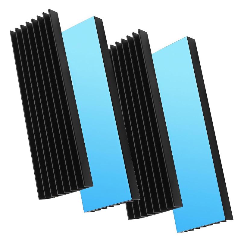 4個アルミニウム脱熱器, 導熱接着シート付き熱暴走対策 冷却ラジエーターフィンCPU ICチップ 回路基板に適用
