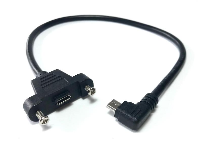 Access 【 パラマウンントタイプ 右L型 】 Micro USB2.0 延長ケーブル 30cm 5ピン 5芯線 データ転送&amp;充電対応 マイクロUSB L字 延長ケーブル EM7P-RLUSBホスト機能を搭載したスマートフォンや...