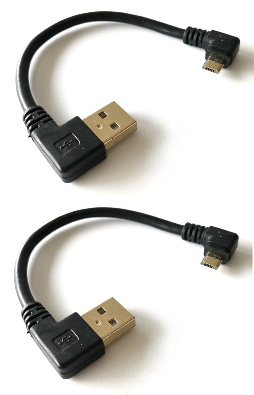 Access 15cm x 2本 両端L型 左L型右向き 金メッキ Micro USBケーブル 急速充電 USB Android 高速データ転送 Micro USB Xperia PS4 Galaxy カメラ等対応 EM46LL-R2P幅広...