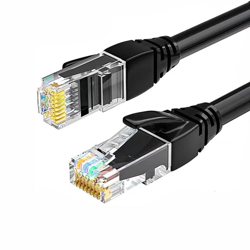 TRkin CAT 6 LANケーブル1 mギガビット伝送1 Gbps/250 MHzイーサネットケーブルは高速かつ安定で耐久性があり、ノイズキャンセリングに強い（黒）【コネクタタイプ】RJ 45（8 P 8 C）、cat 6をサポートし、...