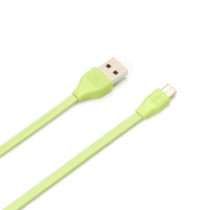 PG-MUC05M10(グリ-ン) iCharger micro USB コネクタ USB フラット充電・通信に対応した長さ50cmの micro USB フラットケーブル