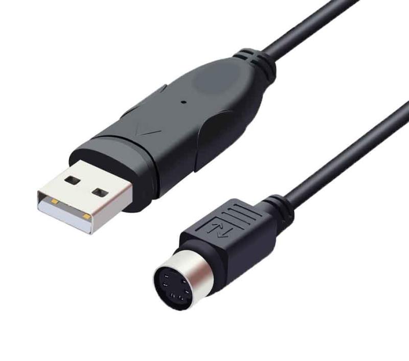 VECASDEN PS/2 USB 変換 コントローラー USB Aコネクタ（オス）-ミニDIN 6pin（メス）PS/2マウス・キーボード用変換アダプタ USB2.0対応 ブラック 1個 15CMUSB-PS/2変換コンバータを使用するこ...