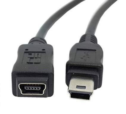 Access 100cm USB2.0-Mini B延長ケーブル USB2.0-Mini B to Mini B 5PINケーブル オスtoメス ミニBコネクタ オス－ミニBコネクタ メス データ転送&amp;充電対応 Mini7A-OM1...