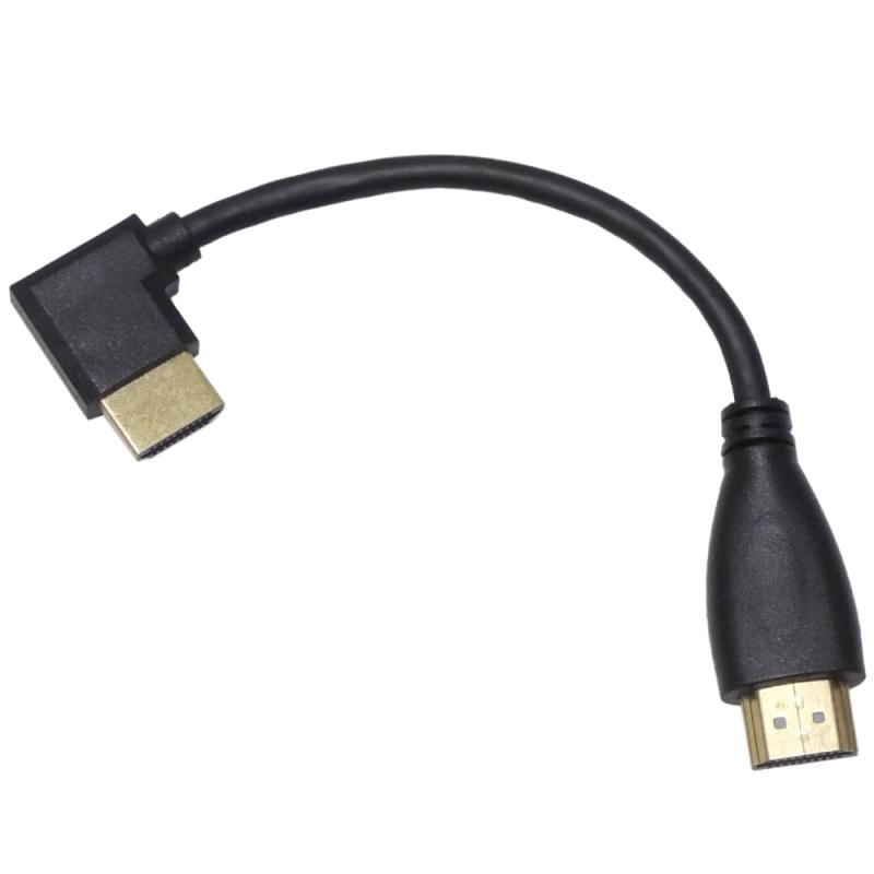 KAUMO HDMIケーブル 0.15m (15cm) L型端子 (片方右向き L字型 金めっき) 短い HDMIケーブルHDMIコネクタの向きは、商品画像をご参照ください。長さ: 約15cm（端子含む。）HDMIタイプAコネクタ（一般的な...