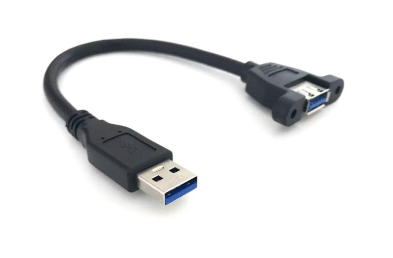 Access < パラマウントタイプ 30cm > ネジ付き USB 3.0 延長 ケーブル オスオス USB-A - USB-A 最大5Gbps USBA24BK-30
