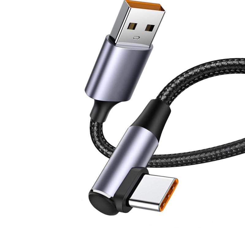 TRkin USB Type Cケーブル USB A to USB Cケーブル L字 1M ナイロン編み 5A急速充電 USB3.1 Gen2 10Gbpsデータ転送 Galaxy S 22/S 20、Xperia、Xi-aomi、H-ua...