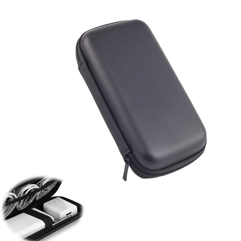 [LUYING] モバイルバッテリ ー対応収納ケース USB 電源コード収納 ガジェットパッケージEVAケース 充電器イヤホンケーブルSDカード 大容量 防水 防震 防塵 (ブラック)【精巧な工芸】：精巧にデザインされた外観と造形は、この収...