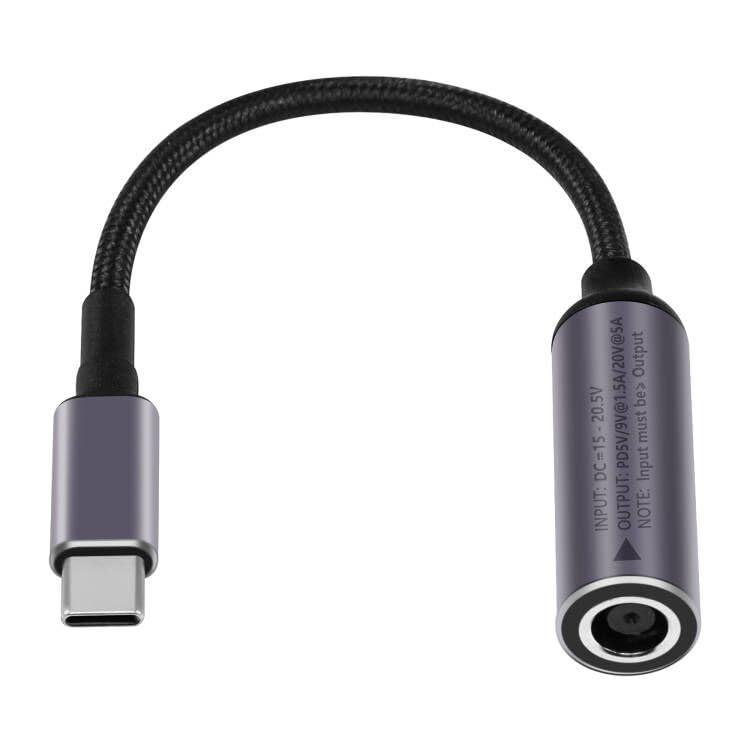 SinLoon PD DC 7.4mmx5.0mmメス(7.4mmx0.6mm)入力-USB Type-Cオス電源充電ケーブル DC7450-Type-C延長ケーブル 携帯電話、タブレット、ラップトップ用のPD自動検出チップ付きチップ内蔵:...