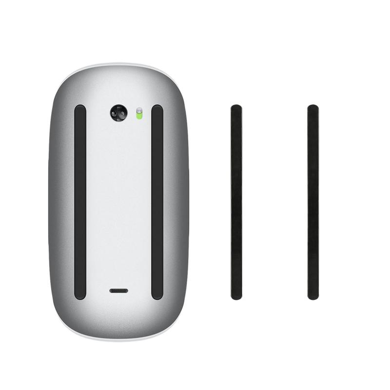 kwmobile マウスフィート 対応: Apple Magic Mouse 1 / 2 マウスソール - 交換用 ステッカー 滑り強化 黒色ぴったり: Apple Magic Mouse 1 / 2対応滑らかなマウス移動: 古くなったワイ...