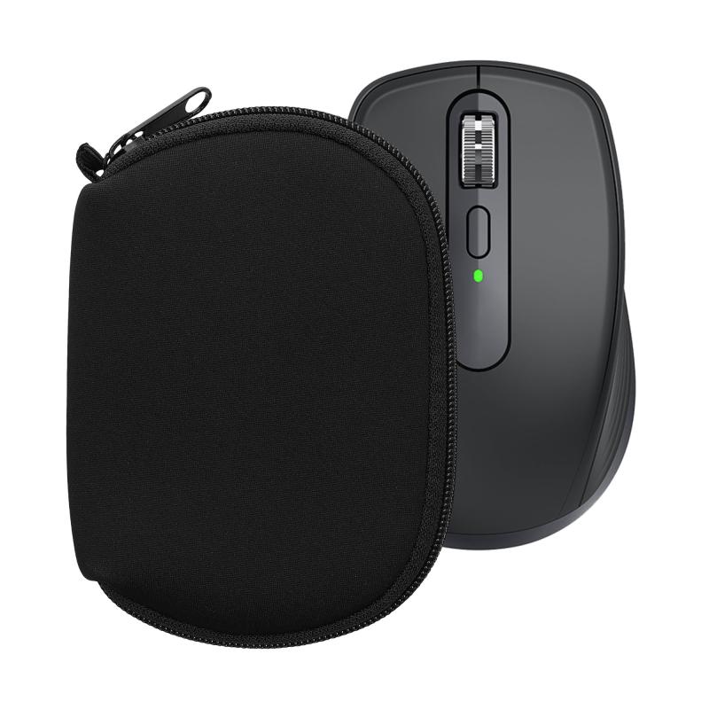 kwmobile マウスケース Logitech MX ANYWHERE 3 / ANYWHERE 3S対応 ケース - 無線マウス ジッパー付き ネオプレン 黒色ぴったり: Logitech MX ANYWHERE 3 / ANYWHER...