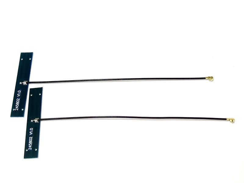 高性能5dBi 2.4GHz/5GHz 802.11a/b/g/n/ac対応 無線LANカード WIFI/Wimax/Bluetoothモジュール用アンテナ 2本セット (U.FL Cable=120mm)アンテナ部5cmぐらいの超ミニサイ...