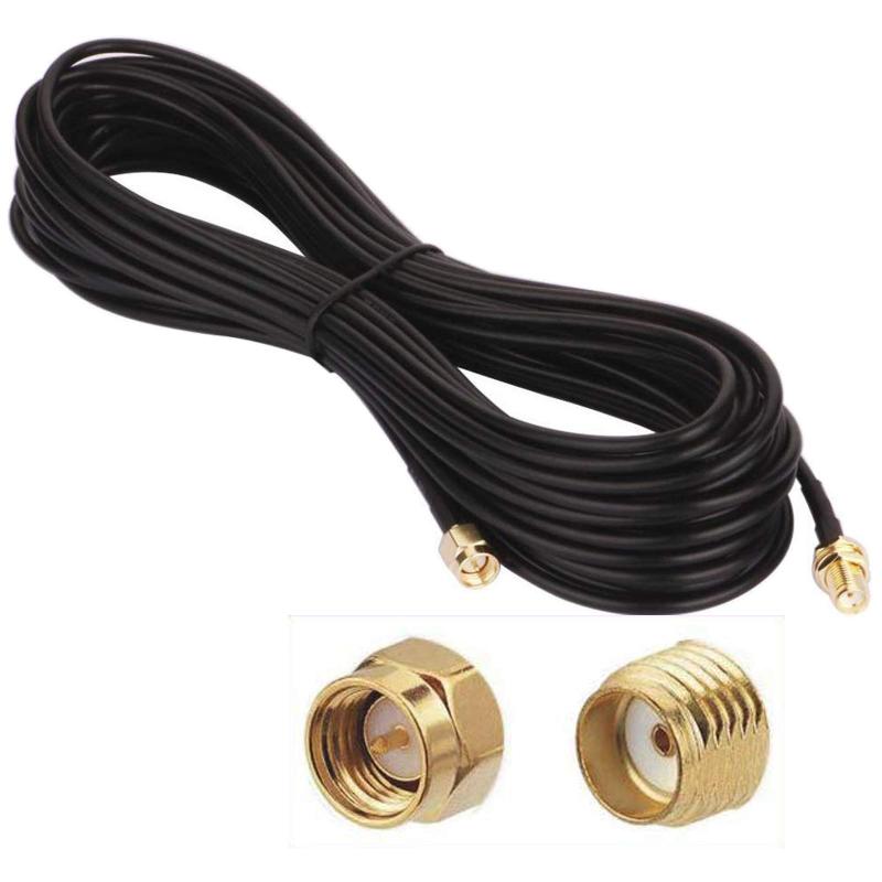 GTIWUNG WIFIアンテナ RP-SMA 延長ケーブル SMA オス - SMA メス RP-SMA オ スがメスへの無線LAN SMA ケーブル 同軸RFコネクタ アンテナ延長線 SMAプラグ アンテナコネクタ ケーブル長は10M ...