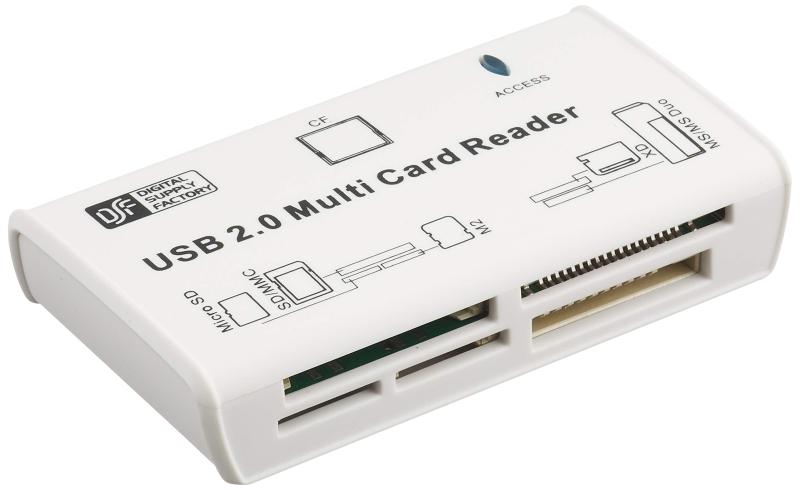 オーム(OHM) 55in1カードリーダー　白55種類のメモリーカードが使用、microSD（HC）カードをアダプターなしで直接読むことができます。インターフェイス：USB2．0（USB1．1インターフェイスに接続した場合は USB1．1互...