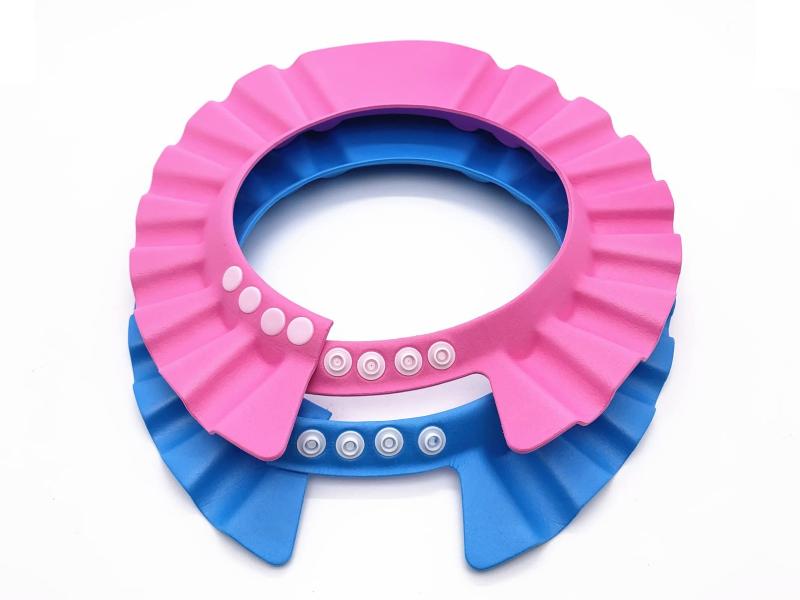 シャンプーハット お風呂用品 サイズ調整可能なシャンプーキャップ 目に水が入らない シャンプーハット 子供が使用できます 2枚組4段階サイズ調節可能：頭の大きさに合わせ、スナップボタンで4段階にサイズを調整できます，で赤ちゃん、幼児から、実...