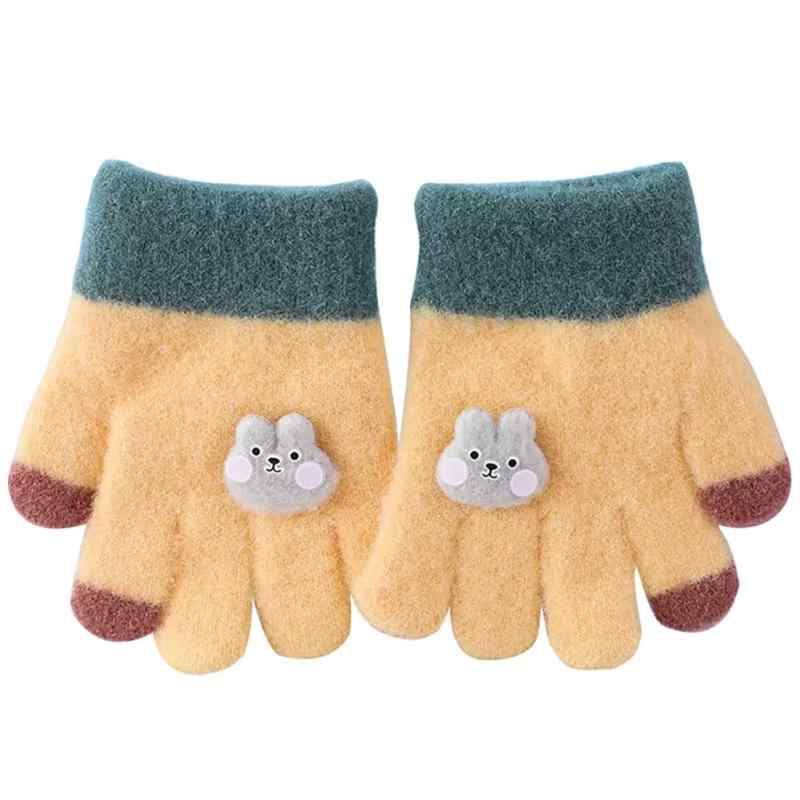 [eigenn] 手袋 子供用 キッズ ベビー 赤ちゃん モコモコ グローブ 秋冬 保温 防寒 児童 5本指 女の子 男の子 兎 通園 自転車 お出かけ 可愛い 0-3才1、ふわふわもこもこあったか兎キッズ手袋。2、サイズ：長さ約11.5c...