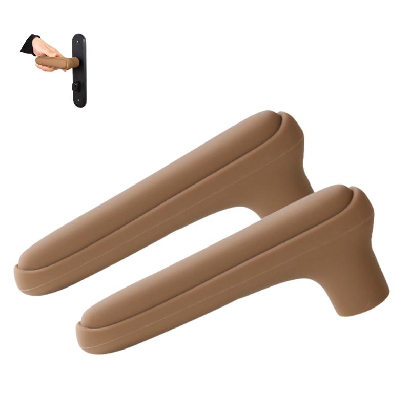 [alldeblue]ドアノブカバー シリコン製 ドアハンドルカバー 握りやすい形状 傷かくしに 衝撃防止 静電気防止 柔らかい素材シリコン素材: 高品質シリコンを使用し、柔らかく耐久性のある素材で作られたドアノブカバー2個セット衝撃防止機...