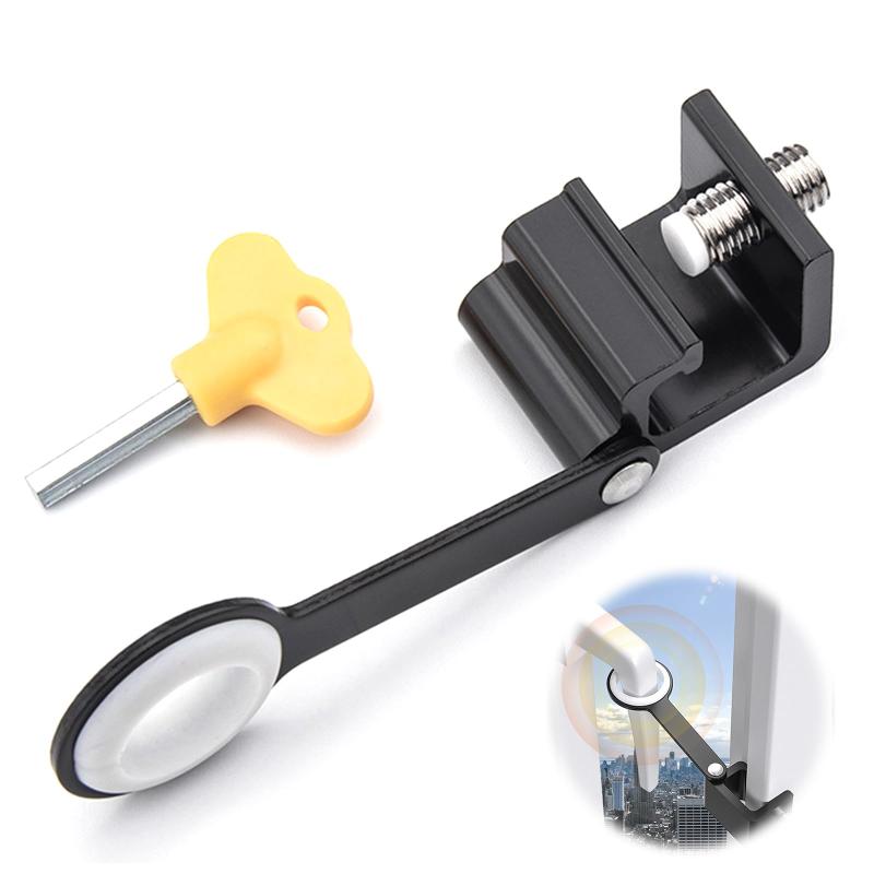 EsiFare 窓ストッパー 引き戸ロック 窓ロック チャイルドロック 穴あけ不要 子供安全ロック スライドドアストッパー 窓用換気支柱 安全換気 転落事故防止 指さみ防止 取付簡単 六角レンチ付【製品詳細】：窓ストッパーハンドルの長さは約...