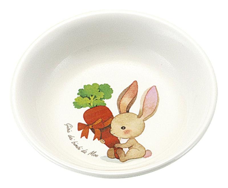 マルケイ Belli child(ベリチャイルド) 10cm丸深皿 ウサギ D63 BC[本体サイズ] 約直径100×高さ28mmイラストがかわいいメラミン製食器[製造国] 日本[対象] 5ヶ月 ~