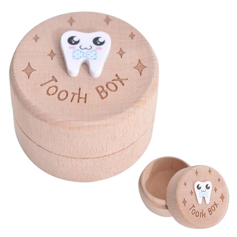 EsiFare 乳歯ボックス 乳歯ケース 乳歯箱 木製子供の歯箱 歯の記念品ボックス 子供の歯の保管 乳歯 ケース 木製 乳歯入れ 歯ホルダー 歯の妖精ボックス 男の子 女の子 子供 乳歯保存 髪の毛の【高品質の素材】：この乳歯ボックスは、...