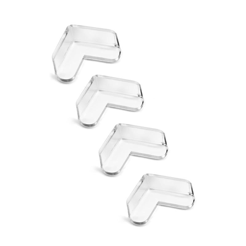 コーナークッション コーナーガード 赤ちゃん 安全 ケガ防止 コーナー 透明 柔軟なPVC 強力両面テープ付き 地震対策 安全対策 家具の角を保護 ベビーガード L型 4個