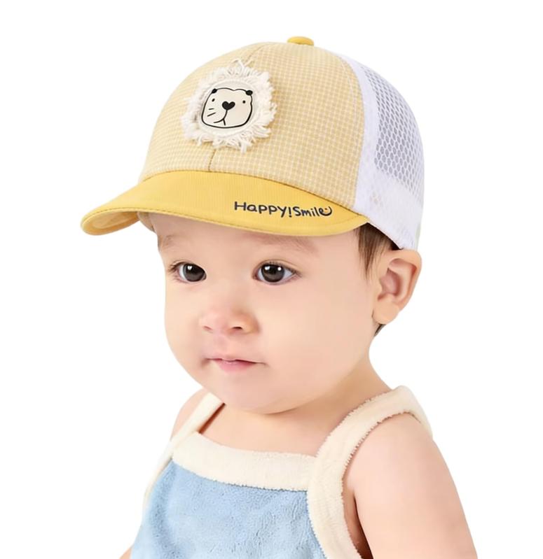 [Afindern] ベビー キャップ 男の子 赤ちゃん 帽子 0〜2歳 日除け メッシュ 通気性 柔らかい 快適 マジックテープ調節 紫外線対策 お出かけ 出産お祝い プレセント キッズ用 春夏 3色サイズ：頭周り：約44-48cm（調節...