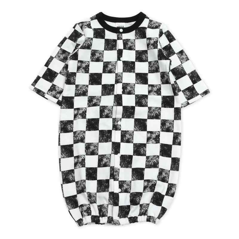 [chil2] 長袖 ツーウェイ ロンパース カバーオール 赤ちゃん 新生児 子供服 ベビー服 男の子 女の子 綿100％ 総柄 全開き 前開きかわいいモチーフの総柄プリント裏毛ツーウェイオール