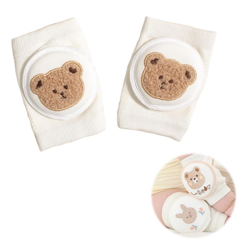 [ポクミル] ベビーニーパッド 赤ちゃんひざあて メッシュ 赤ちゃん用 ハイハイ 膝当て 幼児用 ひざあて レッグスリーブ ハイハイサポーター ベビーサポーター 歩行勉強 柔らかい 綿 通気性 ✨【赤ちゃんの膝を優しくケア】ハイハイや歩き始...