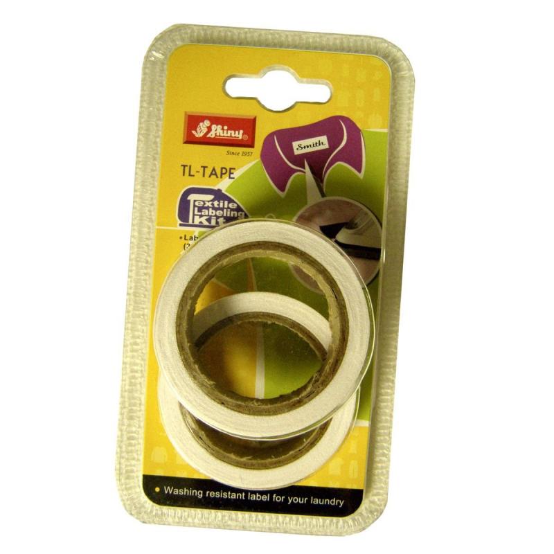 Shiny Textile Labeling Kit Labelingテープtl-tape、3ヤード1巻のヤードの長さです洗濯性があり光沢のあるテキスタイルインクで加工された場合交換用布テープShiny tl-882ファブリックスタンプキット
