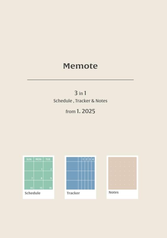 Mmote 2025 Schedule Note: 2025 Calendar, Tracker, Notes