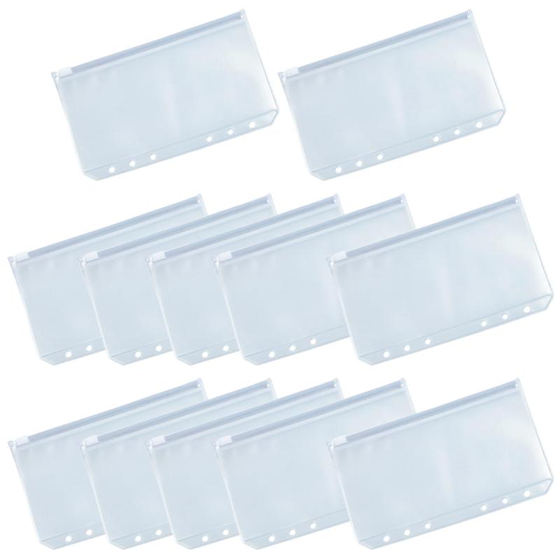 バインダーポケットサイズ 6 穴バインダージッパーフォルダー 6 リングノートブックバインダールーズリーフバッグ、防水 PVC ポーチドキュメントファイリングバッグ