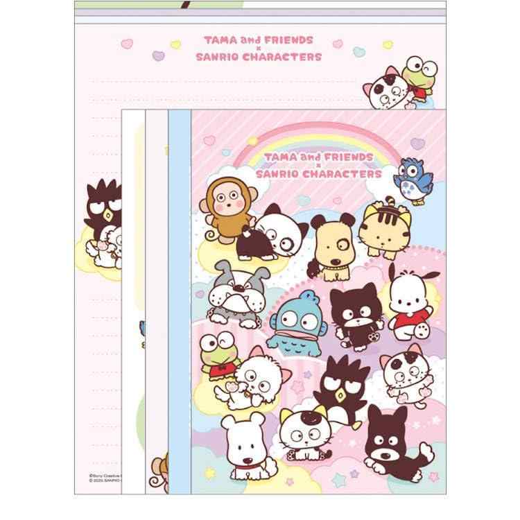 クラックス タマ&amp;フレンズ×サンリオキャラクターズ マイセレクトレター ミックス レターセット 手紙 てがみ 封筒 便箋 メッセージ 302049