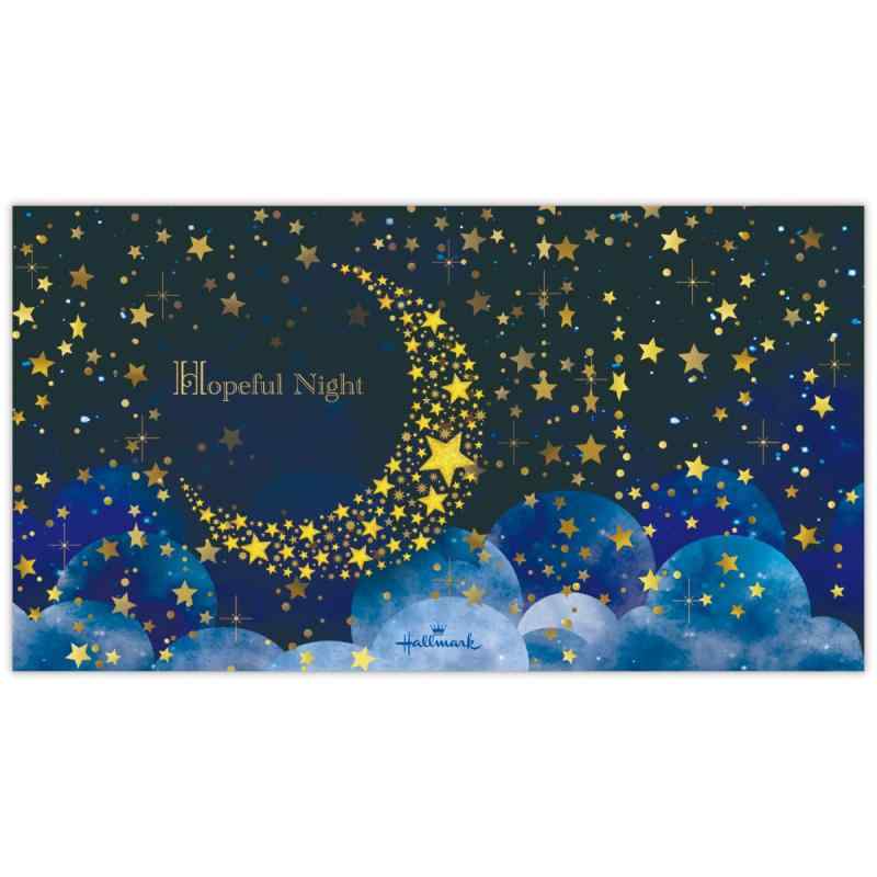 ホールマーク 便箋 一筆箋 ホープフルナイト 846428【サイズ】W86×H157×D4mm【仕様】1柄14枚【仕様】罫線台紙入り罫線なし【素材】箔加工秋から冬にかけて使いやすい落ち着いたトーンのレターコレクション「コンフォート＆ピース」...