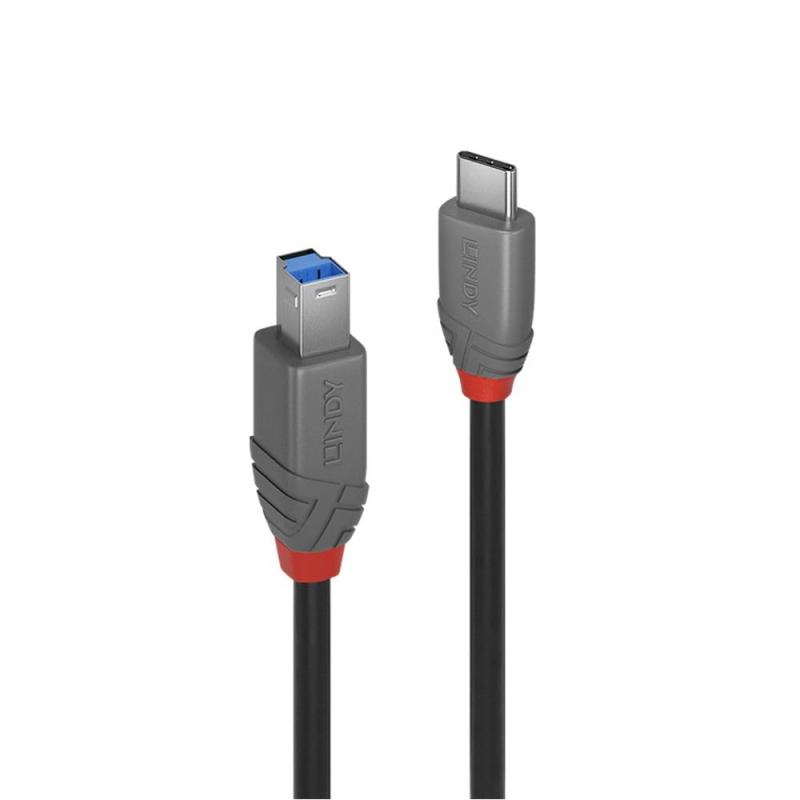 LINDY ANTHRA LINE USB3.2 Gen1 Type-C to Type-Bケーブル【上下対称のType-C】 Type-C端子はリバーシブル仕様で、上下どちらの向きでも簡単に接続可能。【USB3.2 Gen1準拠】 USB...