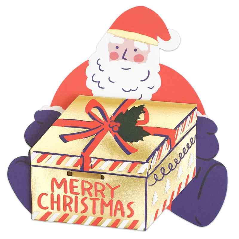 グリーティングライフ クリスマスカード プレゼントボックス箱を開けるとプレゼントが飛び出すカードです
