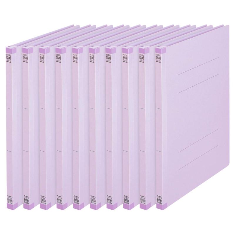 プラス 背補強フラットファイル A4縦 2穴 10冊 バイオレット No.021S 79-432【特長1】背表紙が補強されている紙製「フラットファイル」…背表紙が破けにくい【特長2】グリーン購入法適合商品、エコマーク認定商品【規格】A4-S...