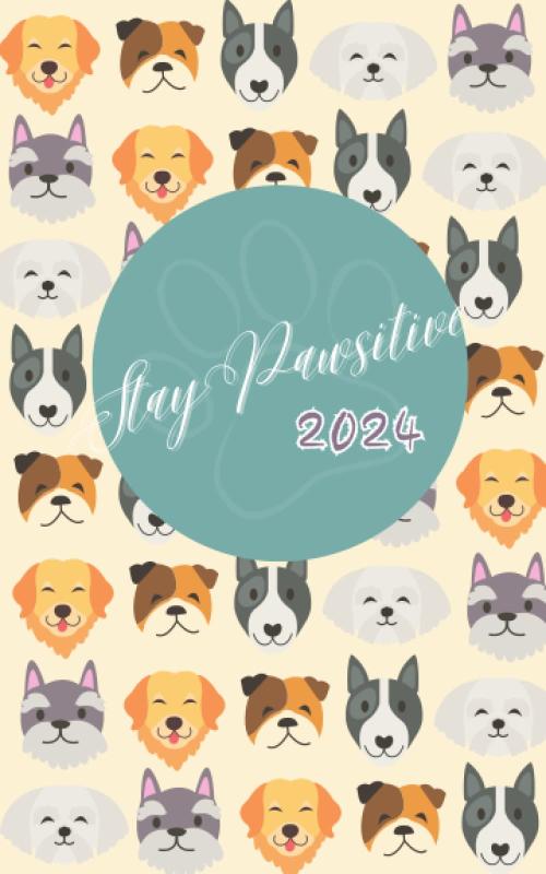 2024 Dog Planner Peach – Weekly 12 Month Diary by Wikwa Creative | 121 pages 5”x8”